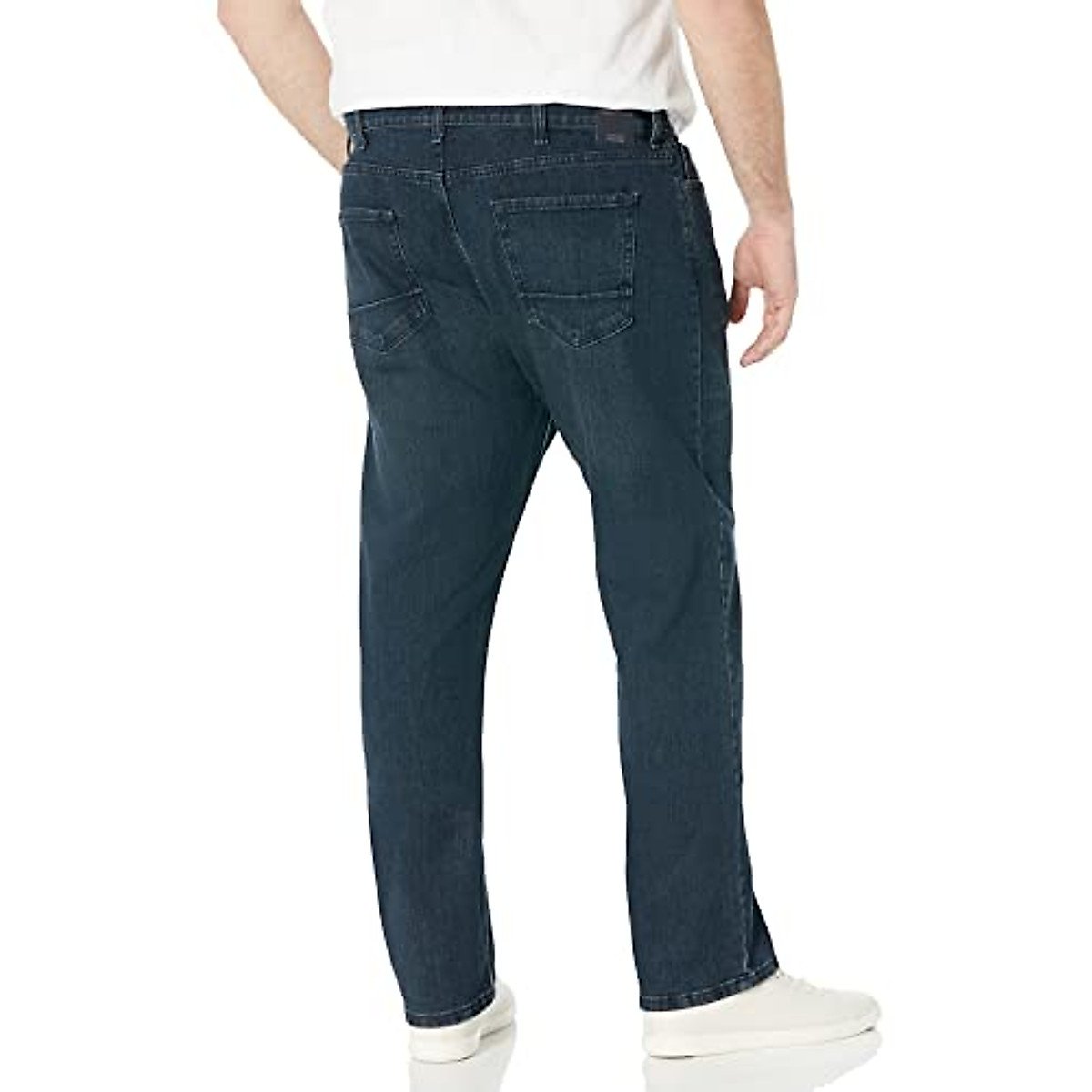 Nautica Men's 5 Pocket Straight Fit Stretch Jean, Pure Adriatic Sea Wash, 42W x 34L