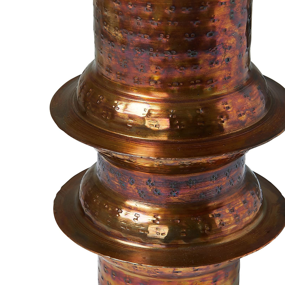 Creative Co-Op Modern Sculptural Metal, Antique Copper Finish Vase