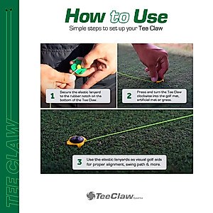 Tee Claw Training Aid for Golf, Baseball, Softball - Universal Fit Golf Tee Holder, Versatile Multisports Training Equipment, Multifunctional Kit for Practicing Skills, Fit for All Baseball Positions