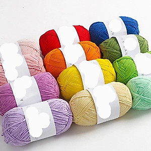 Cute Baby Wool 4 Strands Milk Cotton Four Strand Combed Cotton Baby Hand Knitting Medium Thick Yarn Ball DIY Material Bag (Color : 25 Bud Green)