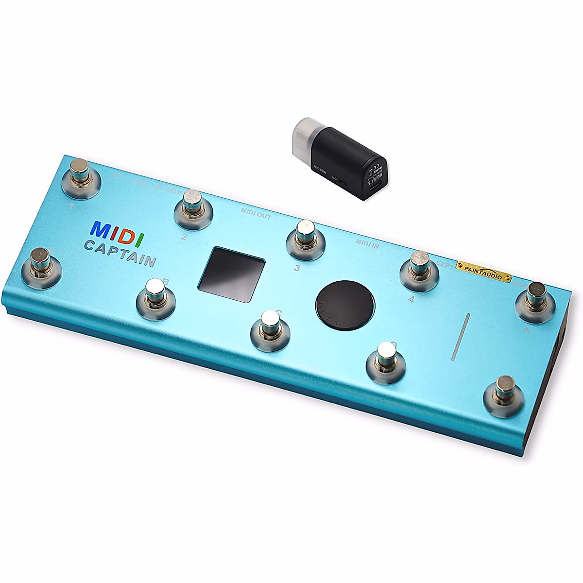 Paint Audio MIDI Captain Foot Controller and Wireless MIDI Adapter-MIDI Mate Time Engine Function Support all PC/CC/Note commander 10 Foot Switches