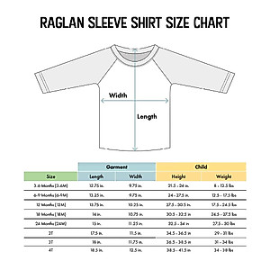 College Baby NCAA Infant and Toddler Baseball Shirt Raglan 3/4 Length Sleeve