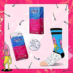 Funny Duroc Socks Box for Men - Valentines Day Gifts for Boyfriend Him Husband Fun Novelty Funky Crazy Silly Cool Socks Lovers Joke Gifts