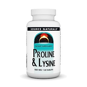 Source Naturals Proline & Lysine, 550 mg - 120 Tablets