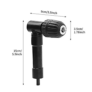 0.8-10mm Right Angle Bend Extension 90 Degree Right Angle Electric Drill Chuck Cordless Drill Adapter Right Angle Drill Attachment(size:8mm)