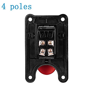 Belleone Table Saw Switch for Ryobi Craftsman, Safety Table Saw Power Switch for Ryobi Craftsman 10" Table Saw Parts, On/Off Switch, 125V/250V, 089110109712 with 4 Poles Power Switch