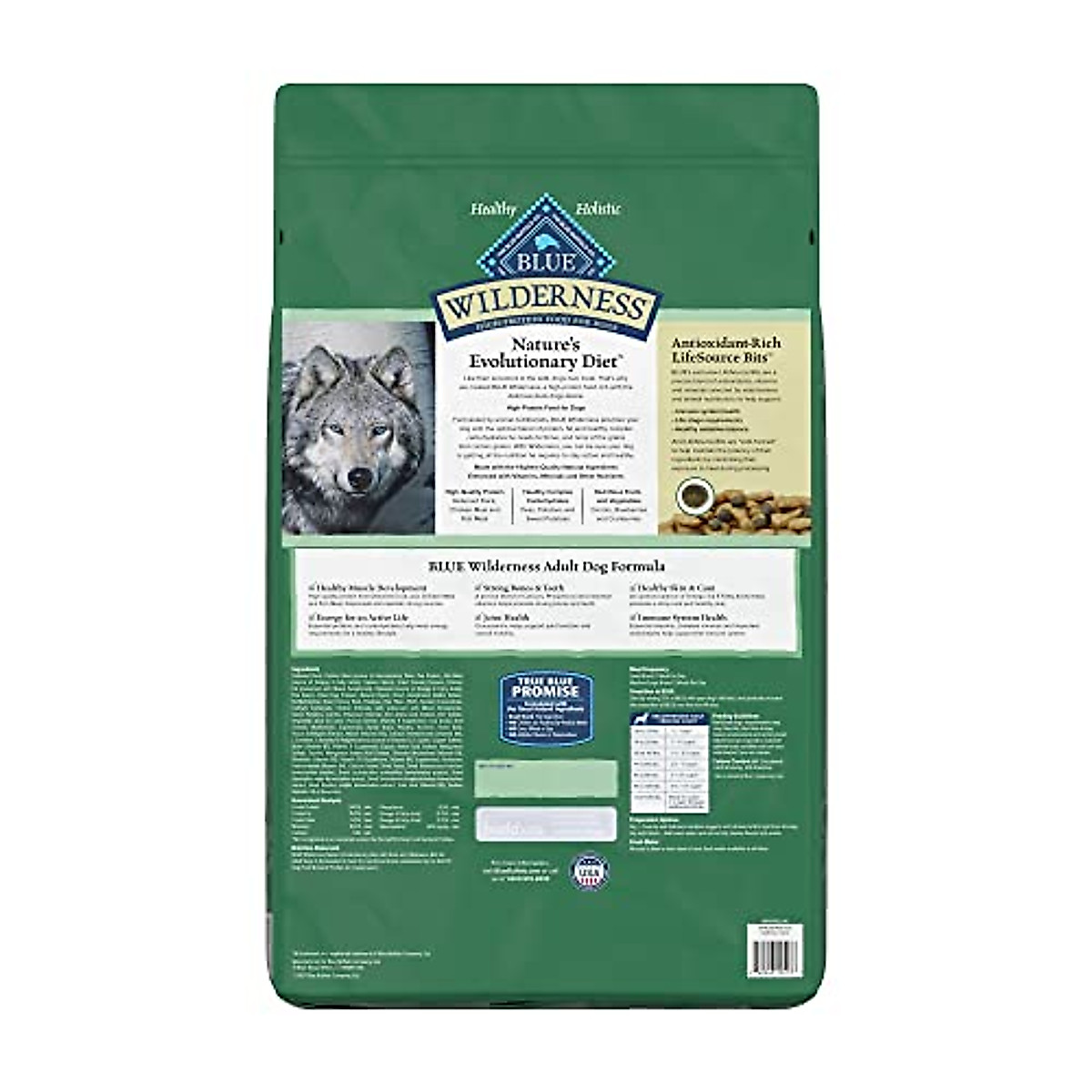 Blue Buffalo Wilderness High Protein, Natural Adult Dry Dog Food, Duck 24-lb