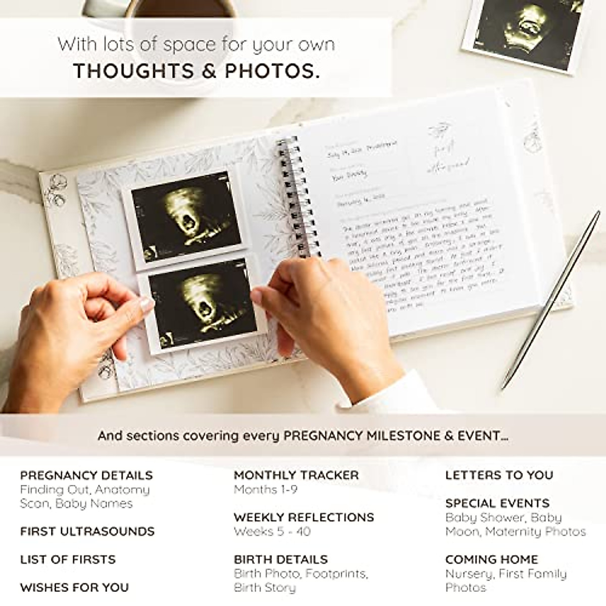 Keepsake Pregnancy Journal to Cherish Forever - A Pregnancy Book to Capture Every Milestone of Mom & Baby’s 9-Month Journey - Pregnancy Baby Journal For Expecting First Time Moms & Experienced Moms