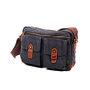 TSD Brand Trail Breeze Canvas Mail Bag (Dark Grey)