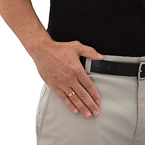 PalmBeach .925 Sterling Silver or 14K Yellow Gold Plated Wedding Band Ring (5mm) Size 10