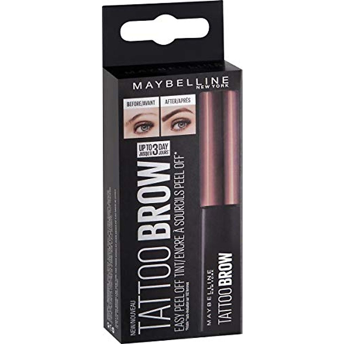 Maybelline New York Brow Tattoo Longlasting Tint, Dark Brown, 4.9 ml,1 Count (Pack of 1),B2998500