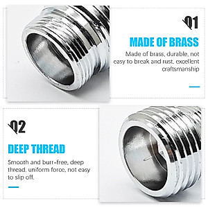 2 Pcs Faucet Adapter Kitchen Sink Faucet Adapter Fitting for Connecting Garden Hose, Water Filter, Standard Hose, 18 mm Male to G1/2'' (20 mm) Male Adapter