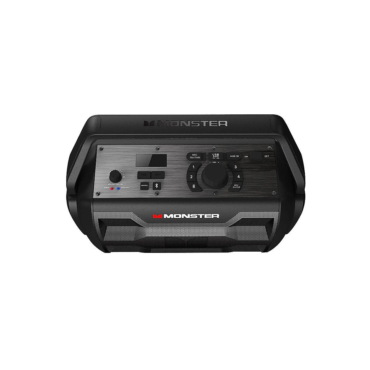 Monster Nomad | Portable Indoor/Outdoor Bluetooth and NFC Speaker, 30 Watts of Powerful Premium Sound, 30 Hours of Playtime, IPX4 Water Resistant, USB Port and Microphone/Guitar Input (Black)