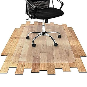 Clear PVC Desk Chair Mat Clear Vinyl Runner Rug for Hard Wood/Tile Floor, Extra Long Plastic Hallway Carpet Protector, Door Mats, Can Be Cut, Indoor Outdoo,1.5mm Thick,75/95/115/135/155cm Wide for Off