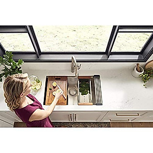 Ruvati 28-inch Workstation Ledge Undermount 16 Gauge Stainless Steel Kitchen Sink Single Bowl - RVH8309