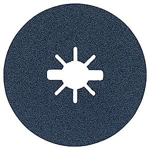 BOSCH FBX4560 25-Pack 4-1/2 In. X-LOCK Medium Grit Abrasive Fiber Discs 60 Grit Compatible with 7/8 In. Arbor for Applications in Metal Surface Finishing, Weld Blending, Rust Removal