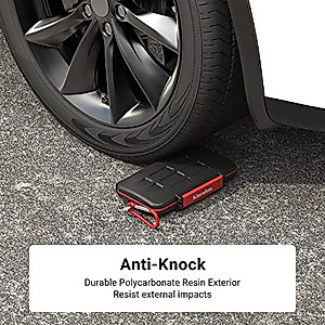 Kiorafoto Professional Water-Resistant Anti-Shock Holder Storage SD SDHC SDXC TF Memory Card Case Protector Cover with Carabiner for 12SD Cards & 12 Micro SD Cards