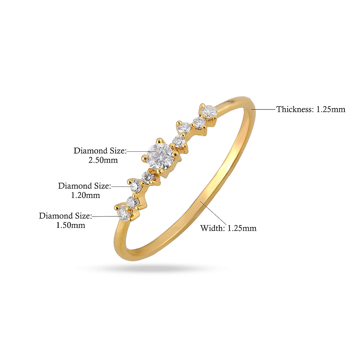 CARATRIO Engagement Rig for Women,14k Solid Gold Lab grown Cluster Ring for Wedding |Bridal gold ring promise ring |Jewellery Gift | Birthday Gift For Gold (4, Yellow Gold)