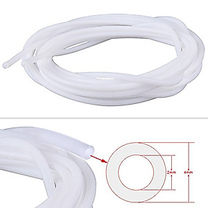 SIQUK 2 Pcs PTFE Teflon Tube (2M) 4 Pcs PC4-M6 Quick Fitting 4 Pcs PC4-M10 Straight Pneumatic Fitting Push to Connect for 3D Printer 1.75mm Filament