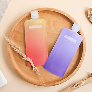 PACKISM Travel Pouches for Toiletries - 12 Pack Leak Proof 3oz TSA Approved Travel Size Containers, Stand Up, Slim & Lightweight Design, Take up Less Space, Pack More Liquids