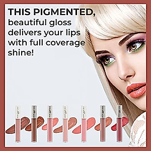 GIVE THEM LALA Lip Gloss - High Shine Tinted Lip Gloss - Full Coverage, Pigmented Hydrogloss Lip Makeup for Women - Lightweight, Long Lasting Lip Color - Cruelty-Free, Non-Sticky Lip Glosses (TRIPPIN)