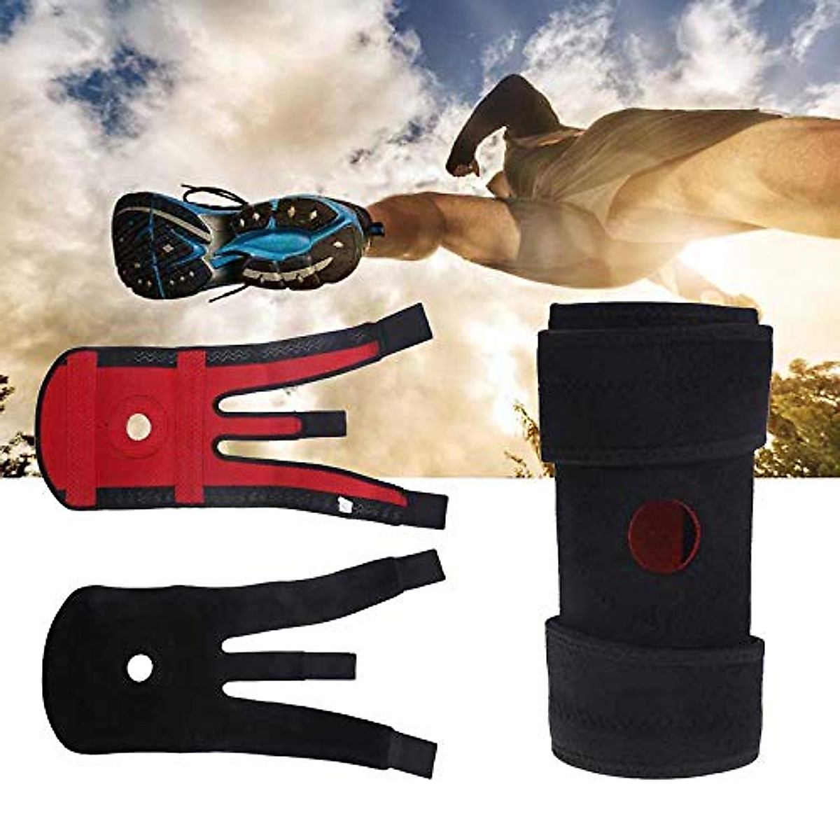 Knee Support Brace, Minor Knee Injury Protect Size Adjustable Unisex Moisture-wicking Knee Brace for Recovering for Knee Strain