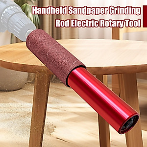 Spindle Sander Adapter for Power Drill, Hand-Held Rubber Sanding Drum, Universal Hexagonal Attachment for Power Drill Chuck