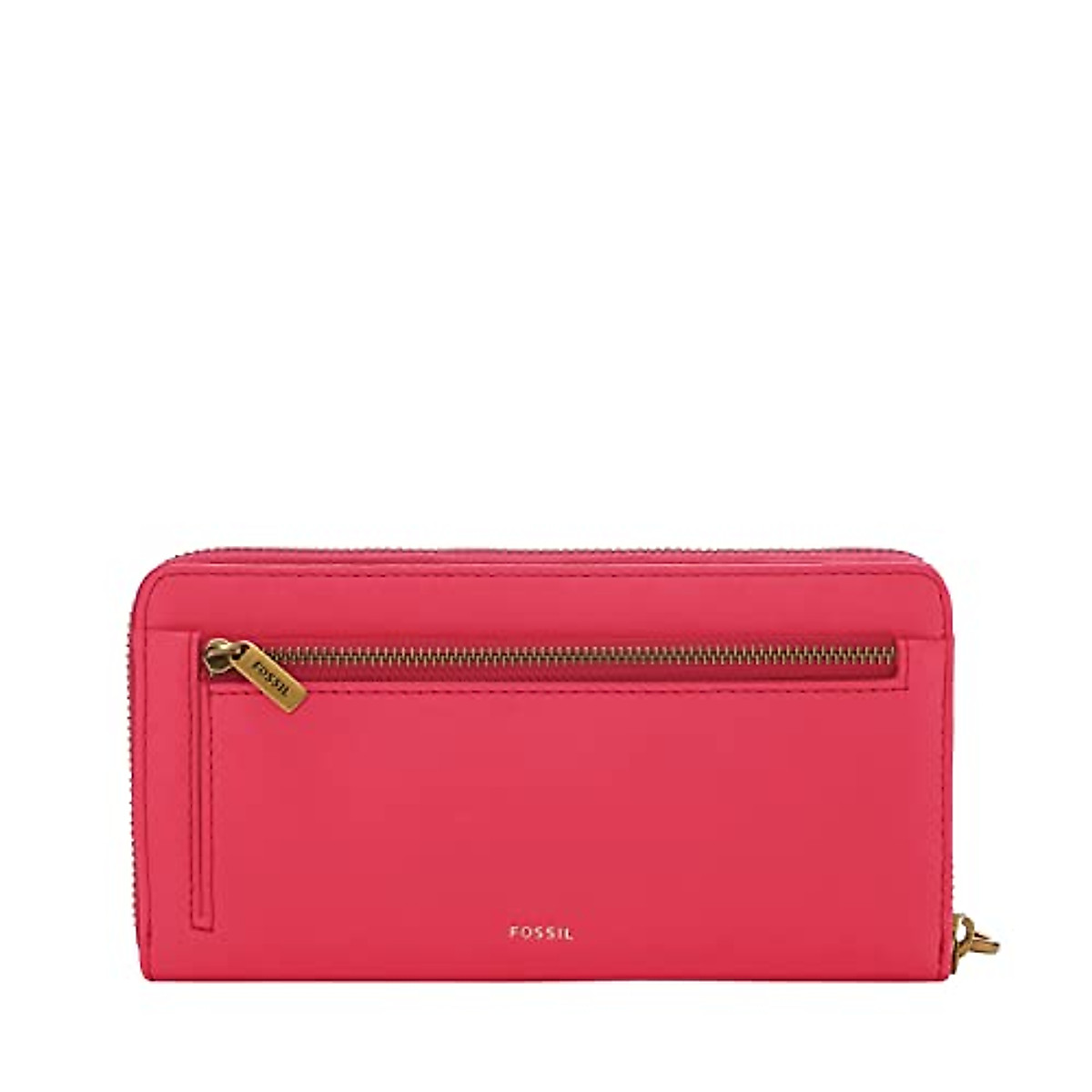 Fossil Logan Zip Around Clutch, Cherry Quilted