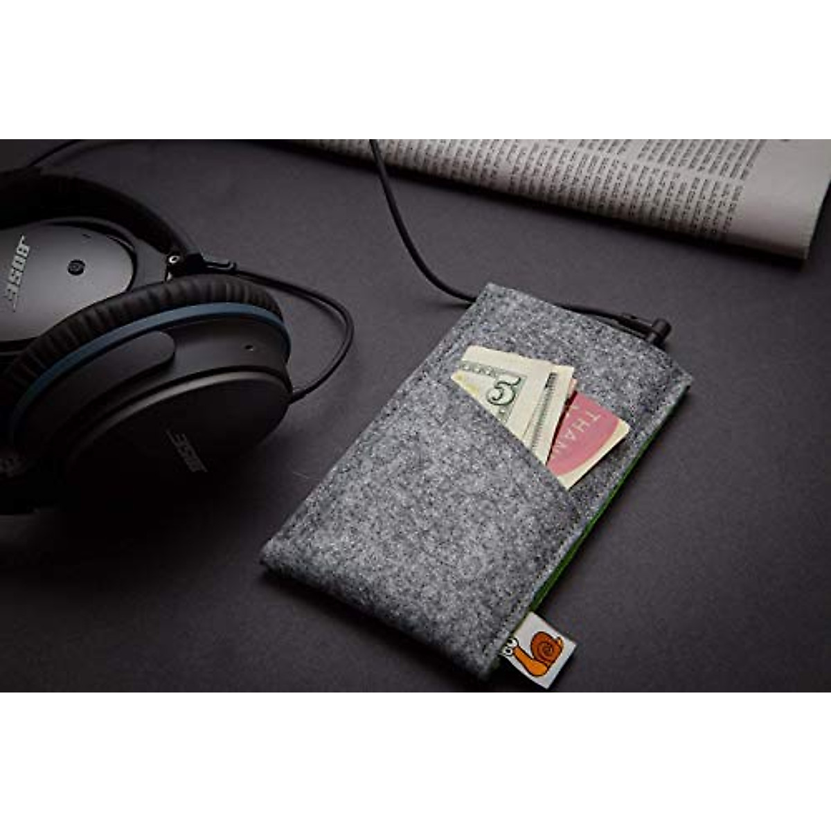 Felt Sleeve with Cards Pocket for the New iPhone 13 Pro Max/Pro/Mini/iPhone 12 Pro/XR/SE. Handmade