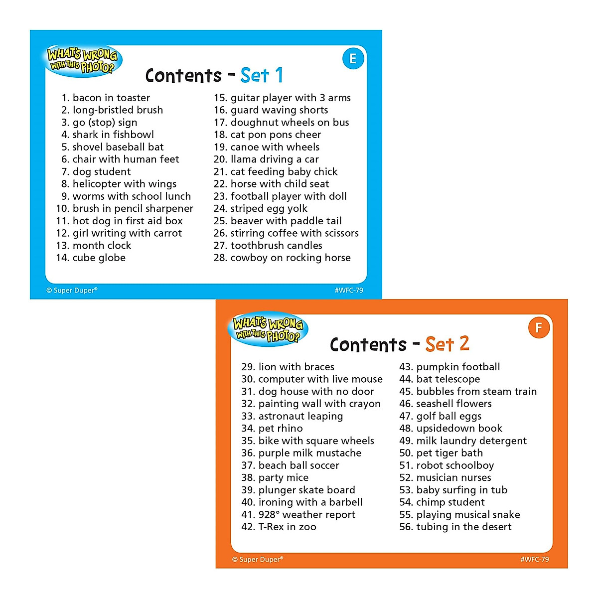 Super Duper Publications | What's Wrong with This Photo Flash Cards | Problem Solving, Reasoning and Critical Thinking Skills Fun Deck | Educational Learning Resource for Children