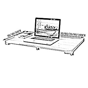 PIBM Stylish Simplicity Shelf Wall Mounted Floating Rack Table Laptop Stand Desk Solid Wood Iron Bracket Multifunction Storage Easy to Clean Save Space,8 Sizes, White ,