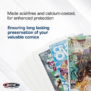 BCW Supplies - Current Size Comic Boards - White - BBCUR - (100 Boards)