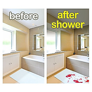 Bloody Bath Mat - The Original Color Changing Sheet That Turns Red When Wet – Funny Gag Gifts - Footprints Disappear Like Magic – Novelty Prank Gifts (40"x17")