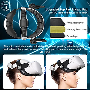 SiloKe 5-in-1 Adjustable Head Strap for Oculus/Meta Quest 2 Accessories, Replacement Elite Strap with Battery Bracket - Prolong Game Time, Advanced Support & Comfort in VR, Suitable for Adults & Kids