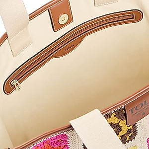 TOUS Crochet tote bag large beige and brown