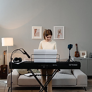 Mic Stand Boom Microphone Stands Tripod Gooseneck mic arm stand Height Adjustable 3'- 6' with Mic Clips and 3/8" - 5/8" Adapter Microphone stand for Singing