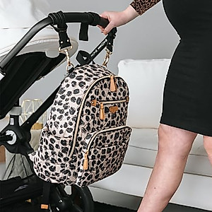 TWELVElittle Companion Diaperbag Backpack 3.0 *NEW* - Includes Changing Pad, D riings & Stroller Clips. Insulated Pockets - Leopard