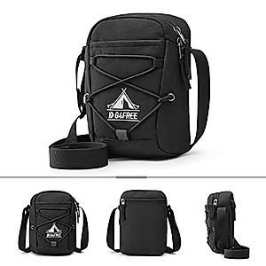 G4Free Small Crossbody Bag RFID Side Shoulder Cell Phone Bag Mini Wallet Purse For Men, Women(Black)