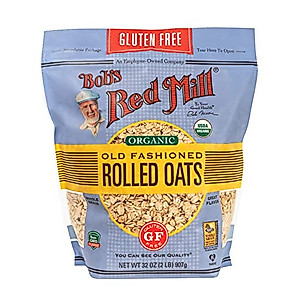 Bob's Red Mill Gluten Free Organic Old Fashioned Rolled Oats, 2 Pound (Pack of 1)