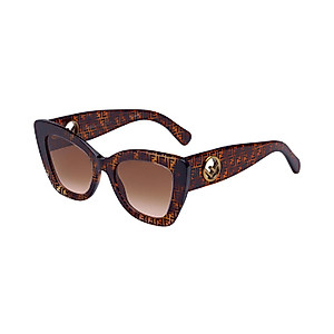 FENDI Brown Pink Gradient Cat Eye Ladies Sunglasses FF 0327/S 0086 52