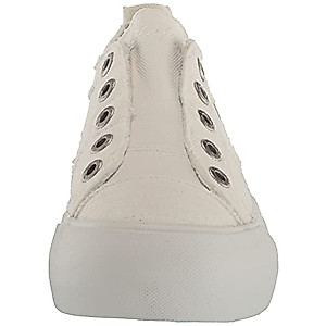 Blowfish Malibu Women's Sadie Sneaker, White Smoked 16oz Canvas, 7.5M