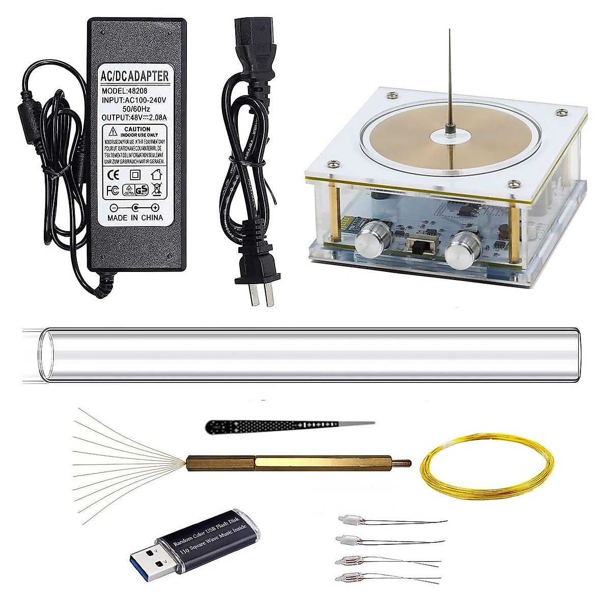 Joytech Music Tesla Coil Arc Plasma Loudspeaker Wireless Transmission Experiment Desktop Toy Model SSTC SS03