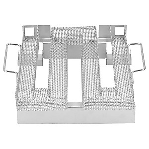 High M Shaped BBQ Cold Smoke Generator for Grilling Meat and Veggies, Stainless Steel Smoker Tray for Cold/Hot Smoking