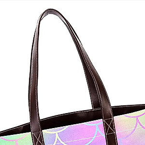 Purses for Women, Tote Bag, Tote Bag for Women, Small Tote Bag, abstract colorful fish scales pattern