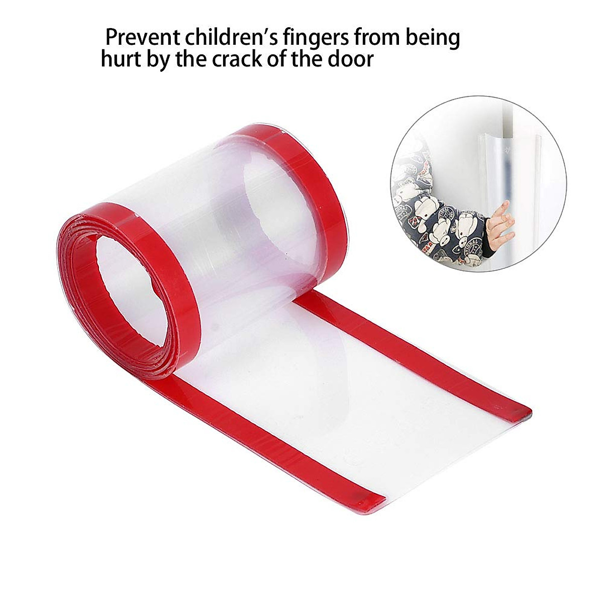 Finger Pinch Guard, Door Jam Door Hinge Protector Cover Finger Pinch Security Guard for Home Kindergarten Children (Frosted 120x10cm)