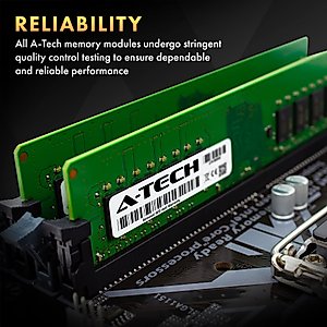 A-Tech 16GB (2x8GB) DDR4 2133MHz DIMM PC4-17000 UDIMM Non-ECC 2Rx8 1.2V CL15 288-Pin Desktop Computer RAM Memory Upgrade Kit