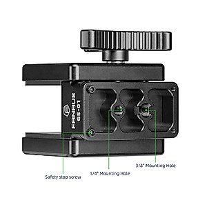 FANAUE GS-01Arca Swiss Rifle Saddle Mount, Hunting Tripod Clamp with Quick Release Plate, Shooting Tripod Rest, Enhanced Accuracy Ball Head & Adapter for Hunting and Shooting