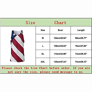 GDJGTA Summer Vest for Men Leisure 4th of July Flag 3D Digital Printing Lndependence Day Sports Sleeveless Tank Top Tee Blouse
