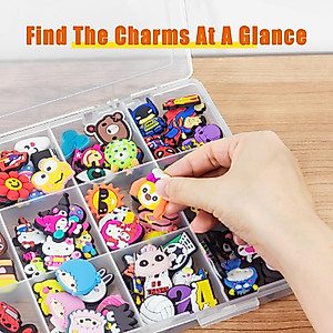 Shoe Charm Holder, Portable Shoe Decoration Storage Box Fit Croc Charms, Shoe Charms Organizer For Sandals, Sneakers