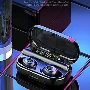 TBIIEXFL Headset Touch Function with Charging Box Stereo Headphones in-Ear Built-in Microphone Headphones Sports Subwoofer